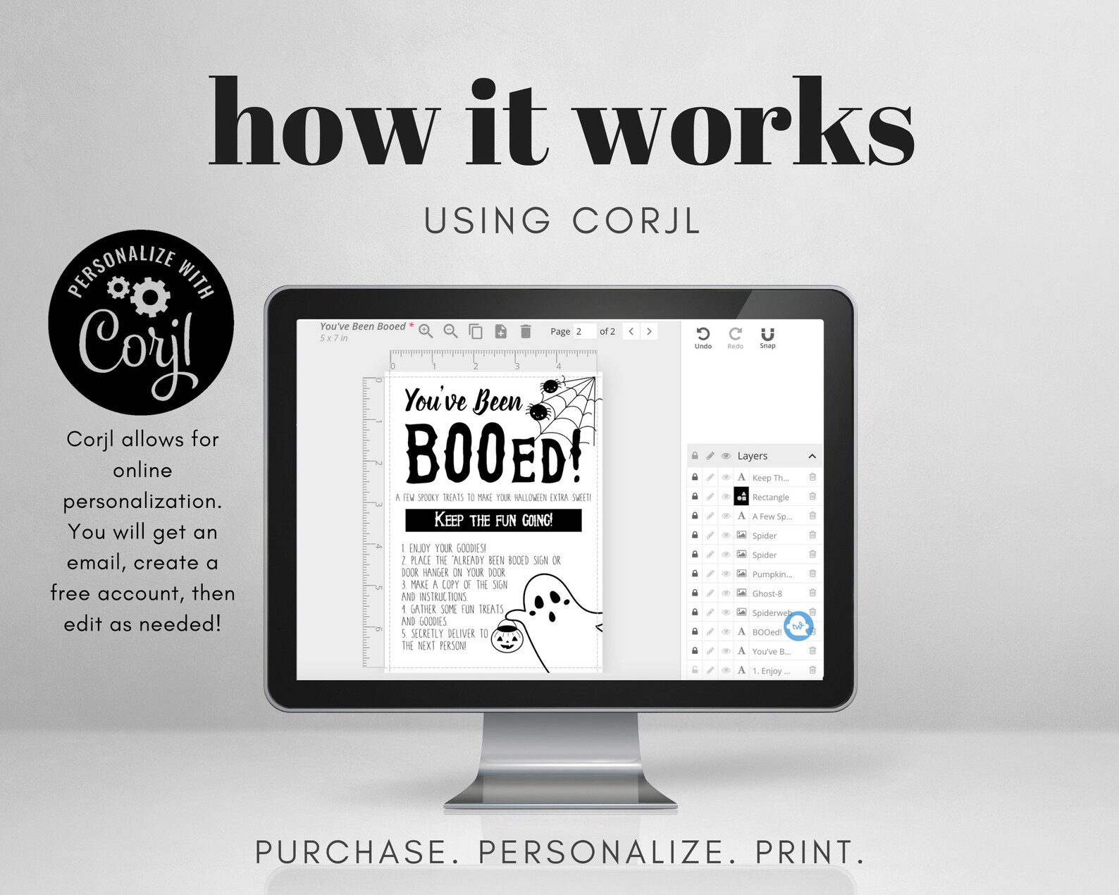 You've Been Booed Halloween Kit: Editable Printable (digital Download ...