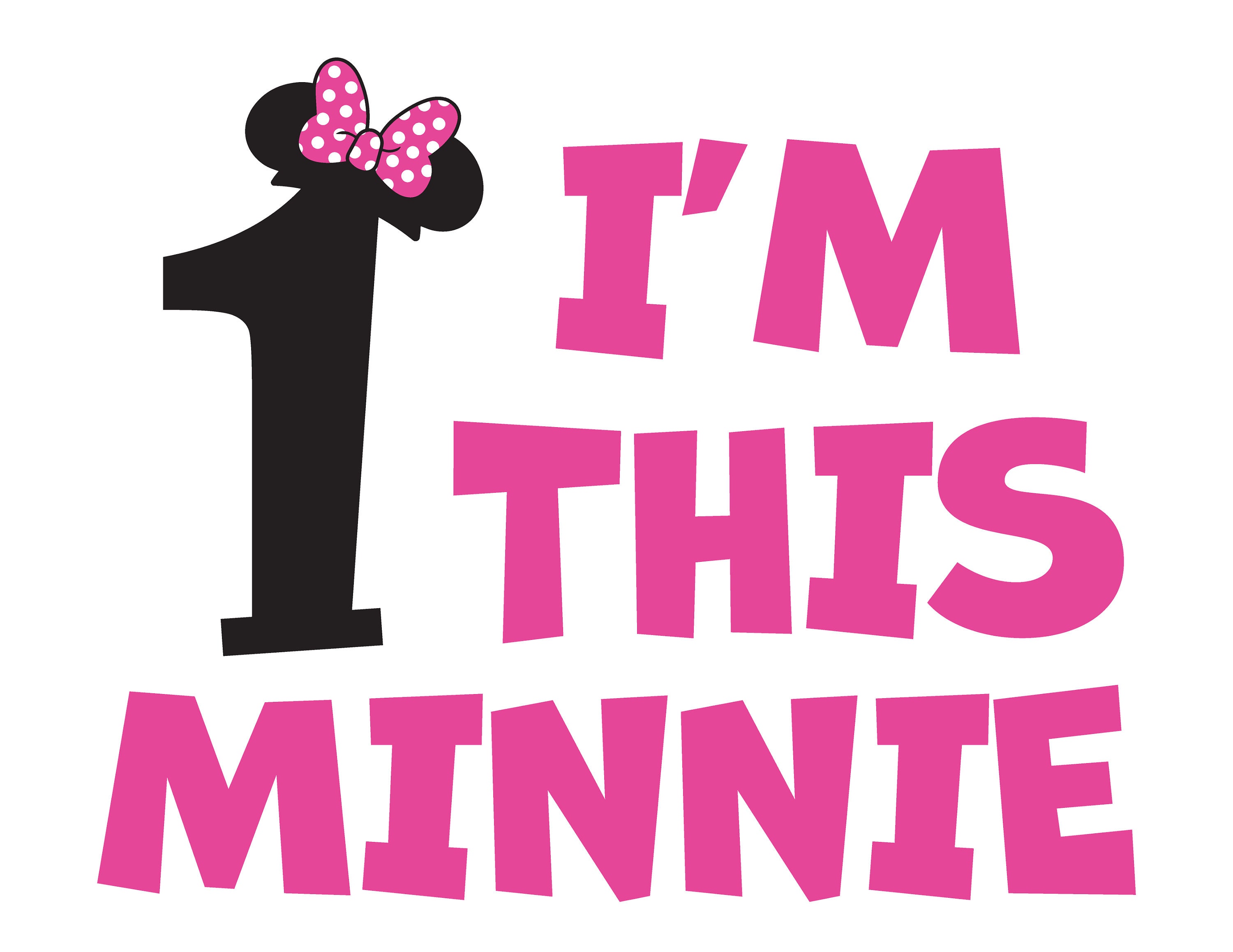 I'm This Minnie 1 Yr Old SVG PNG - 3 Different Colors - Etsy