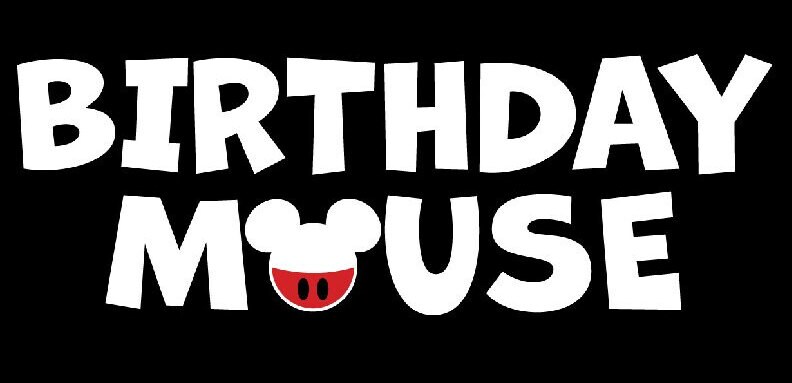 Birthday Mouse SVG PNG for Themed Birthday or Vacation - Etsy
