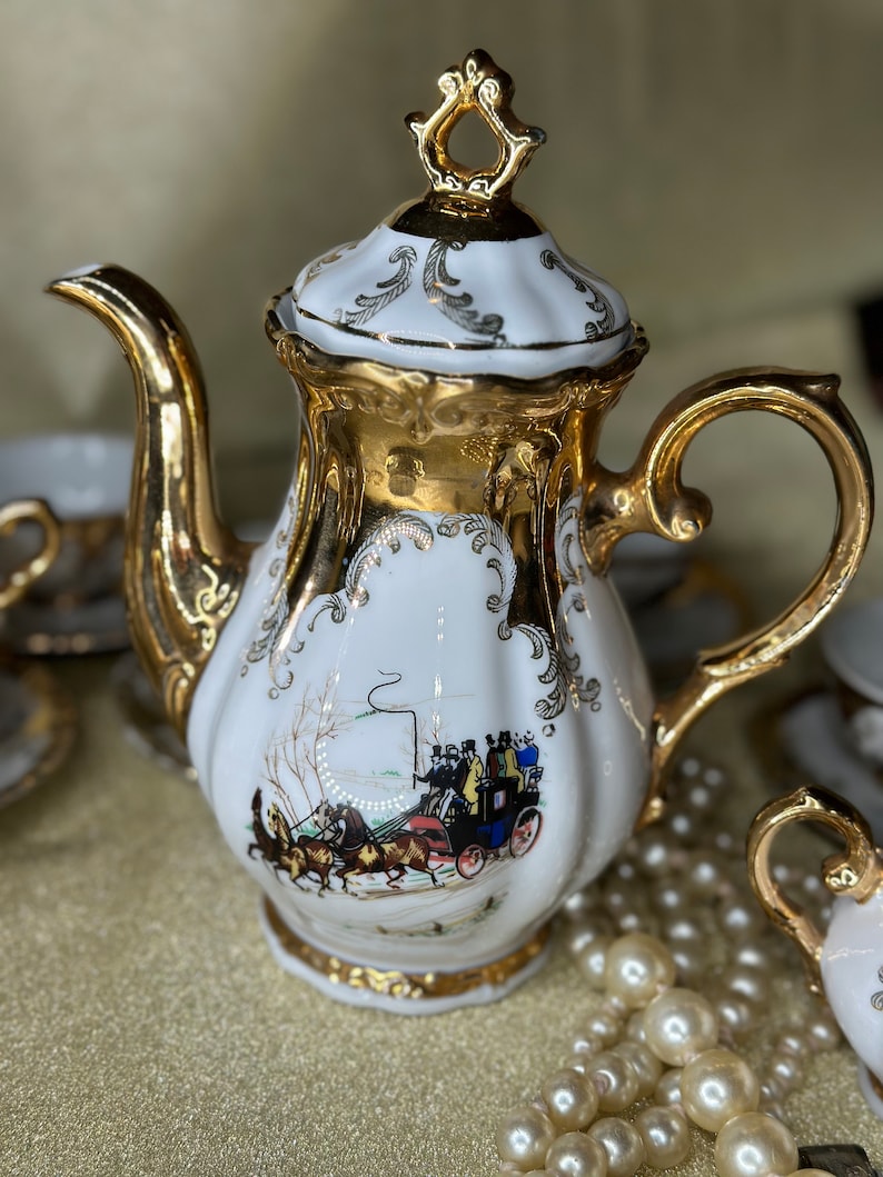 Italy Vintage Porcellana Tea Set - Etsy