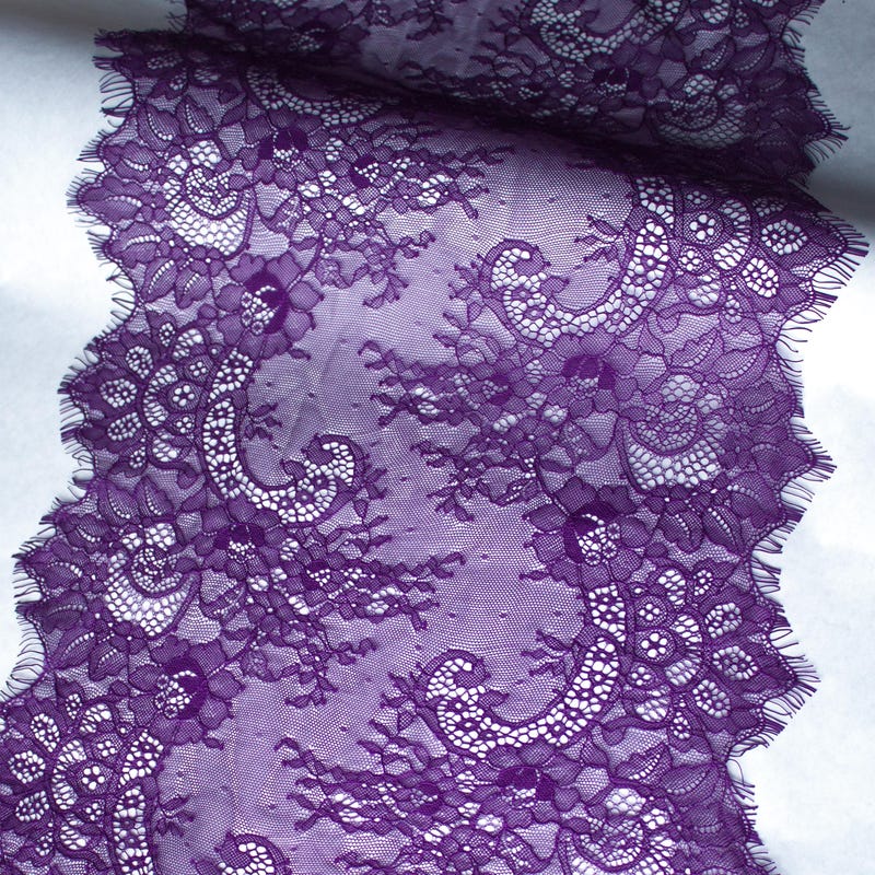 Purple Lace Fabric - Etsy
