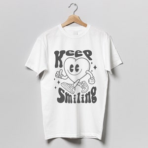 Keep Smiling Png Heart Png Retro Cartoon Png Positive Quote Png ...