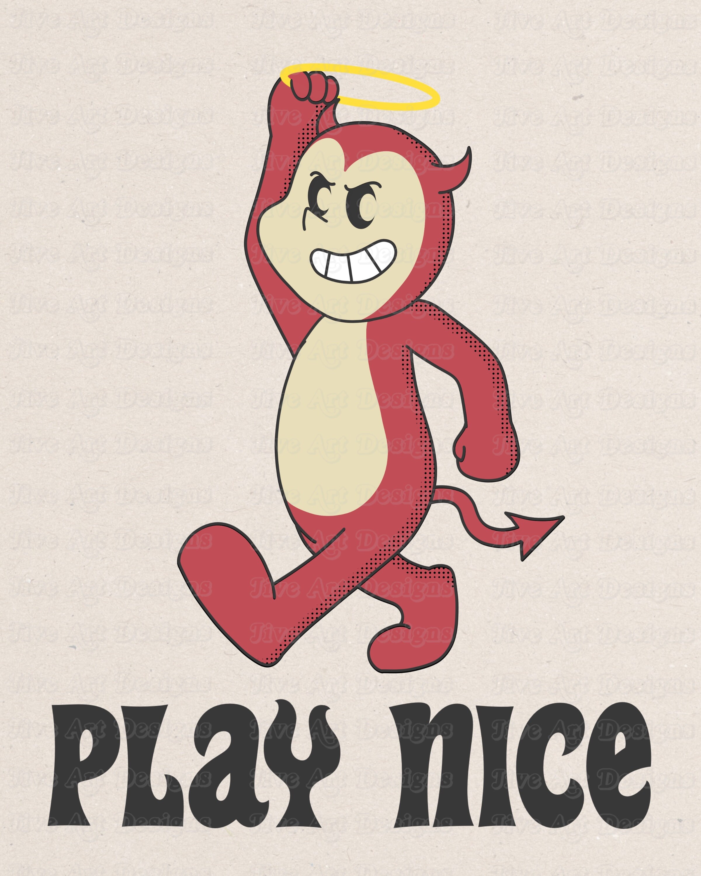 Play Nice Png Retro Cartoon Png Positive Quote Png Motivational Quote ...
