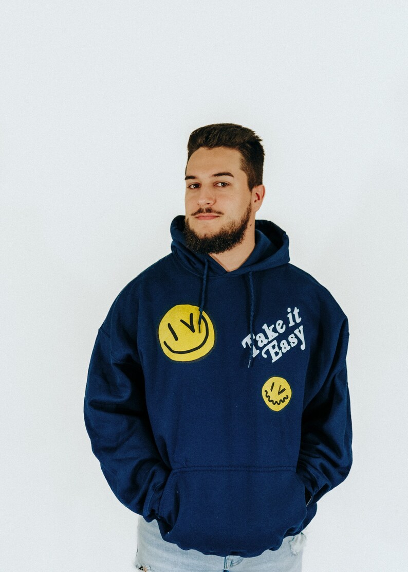 Smiley Face Hoodie Positive Quotes Hoodie Oversized Hoodie Trendy ...