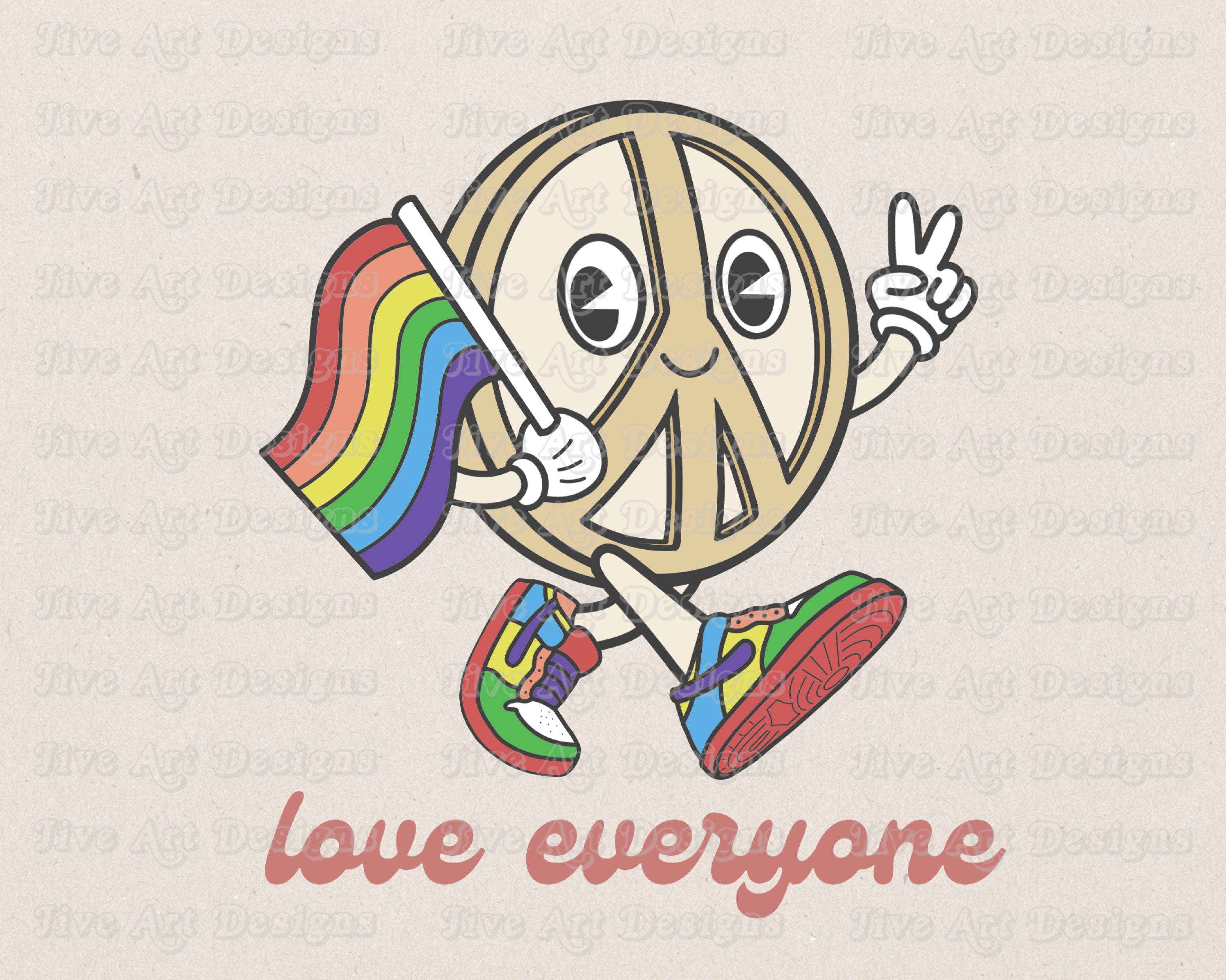 Love Everyone Png Pride Png Retro Cartoon Png Gay Pride Png Pride Month ...