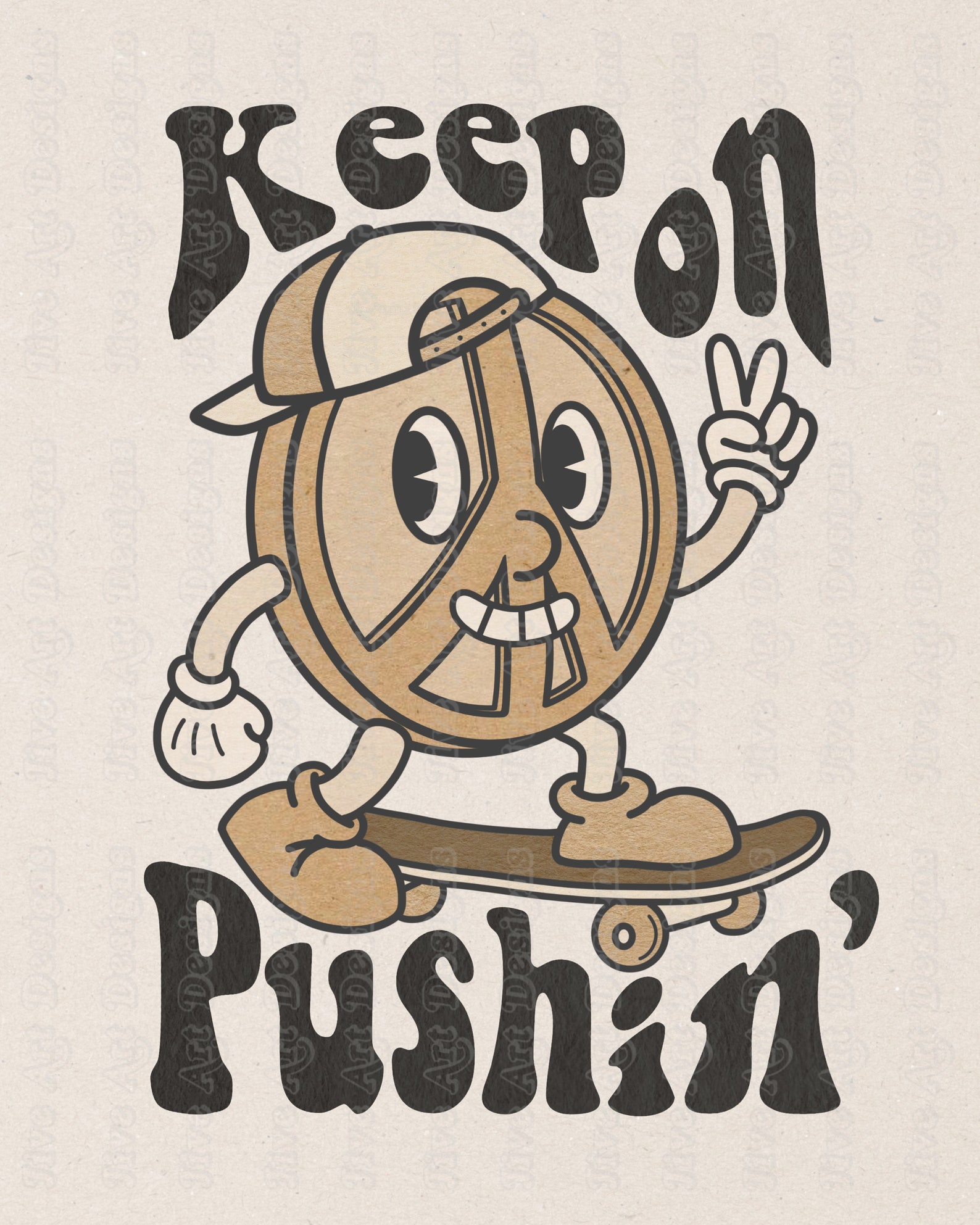 Keep on Pushing Png Peace Png Retro Cartoon Png Good Vibes Png Positive ...