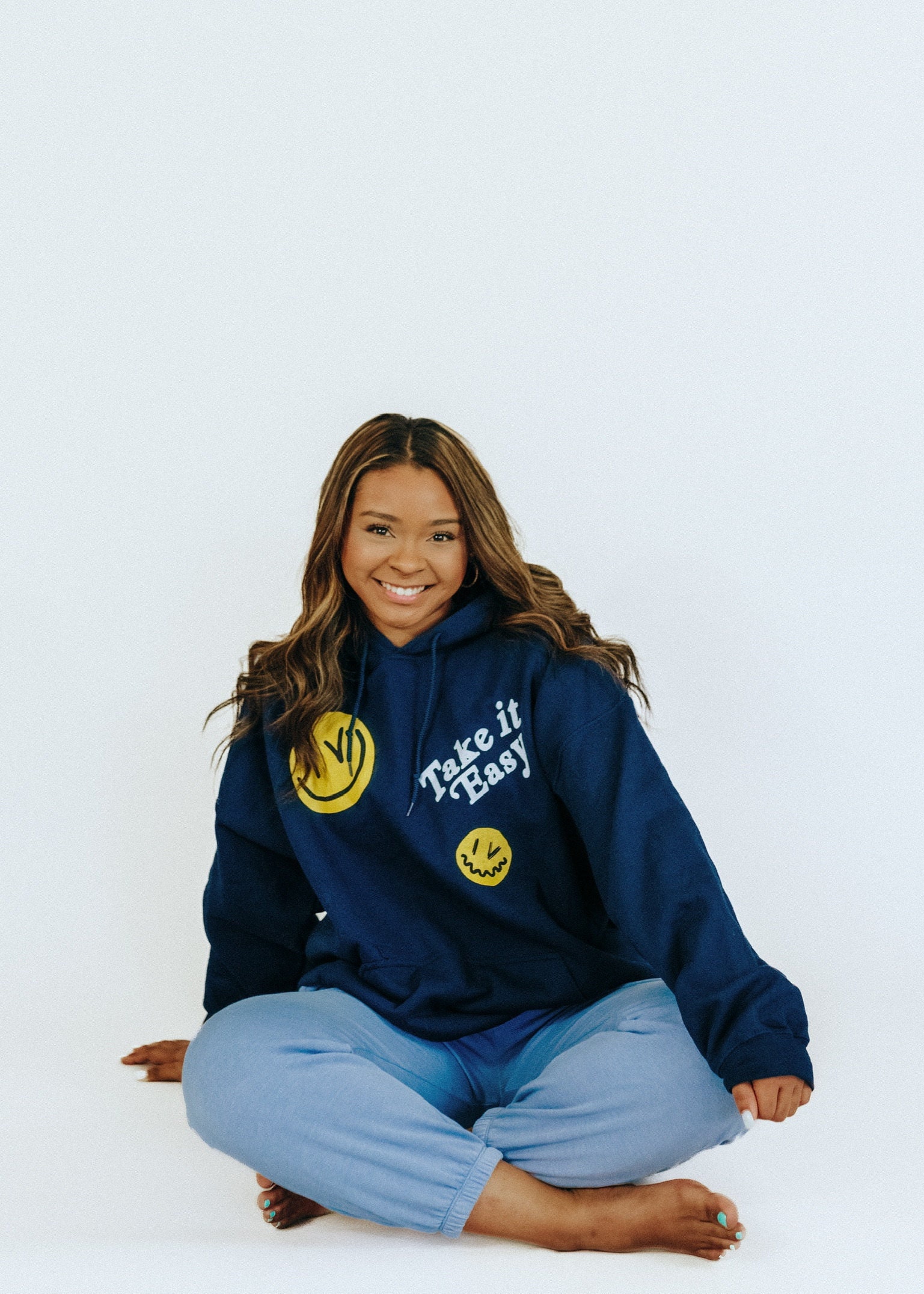 Smiley Face Hoodie Positive Quotes Hoodie Oversized Hoodie Trendy ...