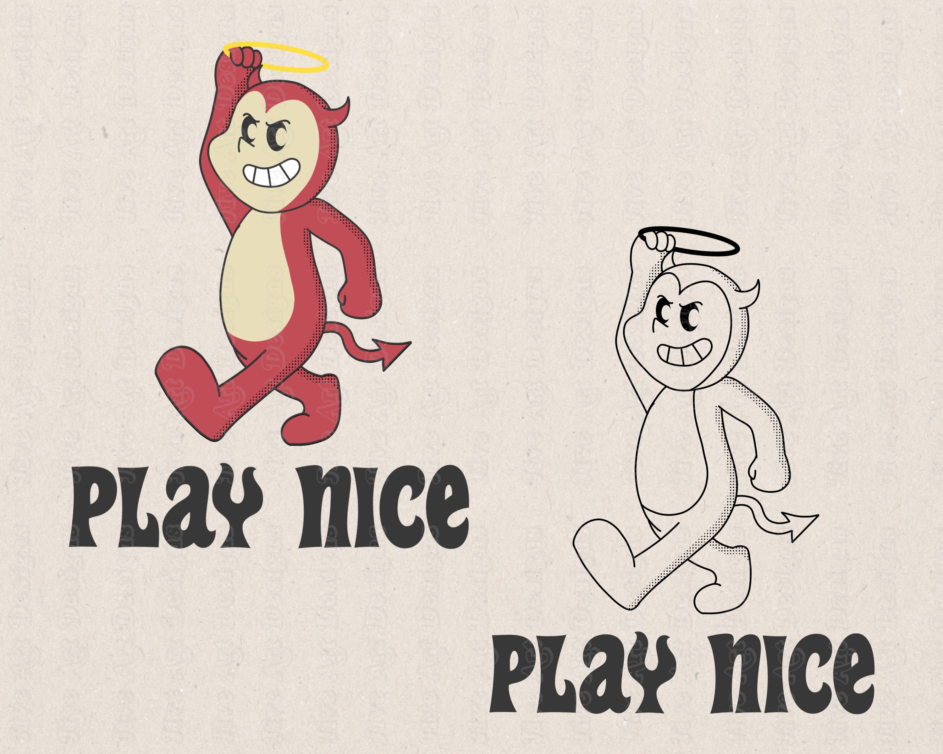 Play Nice Png Retro Cartoon Png Positive Quote Png Motivational Quote ...