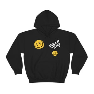 Smiley Face Hoodie Positive Quotes Hoodie Oversized Hoodie Trendy ...
