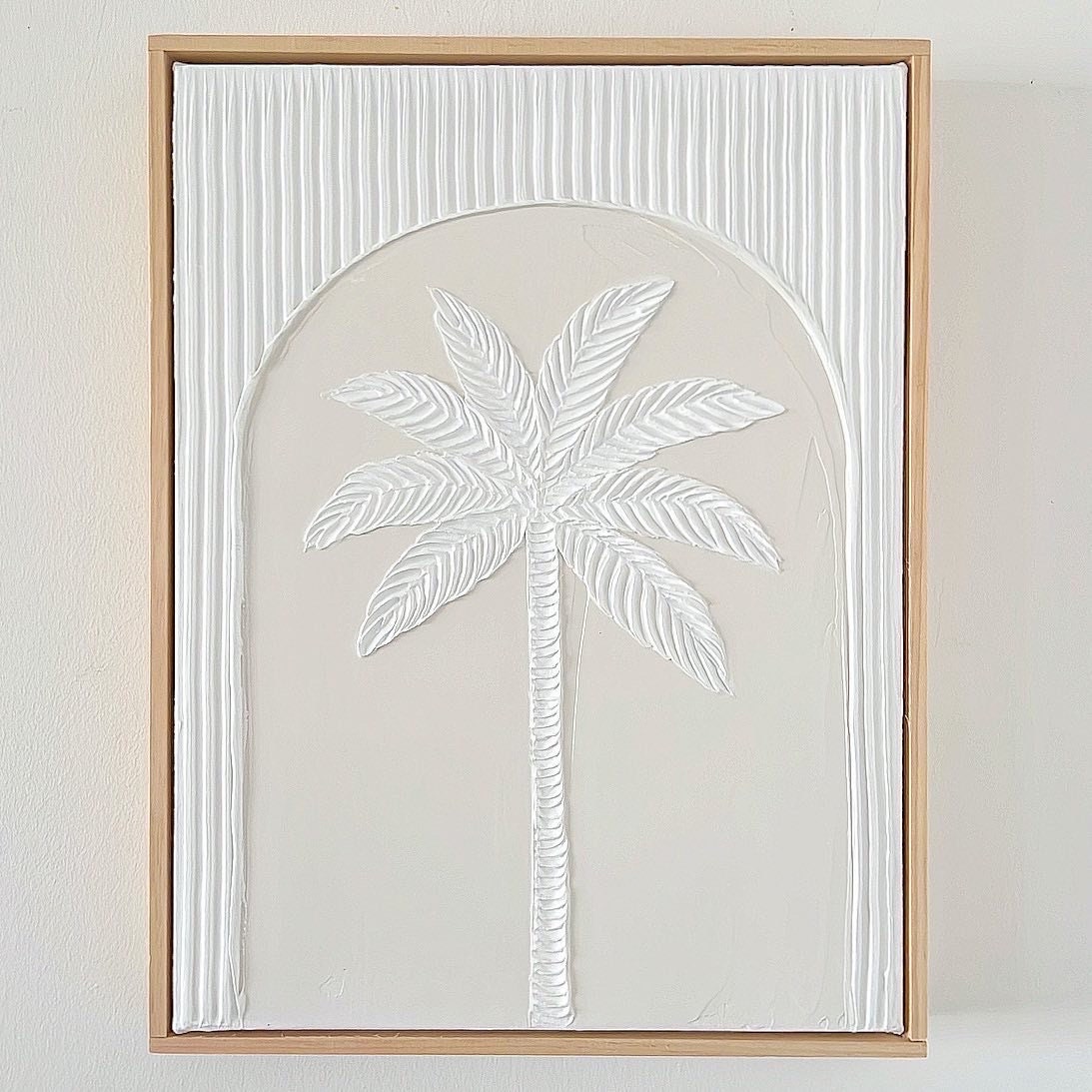 Textured Art Coastal Palm Tree Canvas Painting | Coastal Wall Art Arch Painting - Etsy Australia