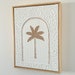 Textured Art Palm Tree Arch Canvas Framed Painting | Coastal Wall Art ...