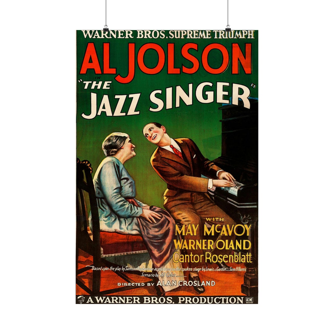 The Jazz Singer Movie Poster Print Wall Poster 24 X 36 Vintage Home ...