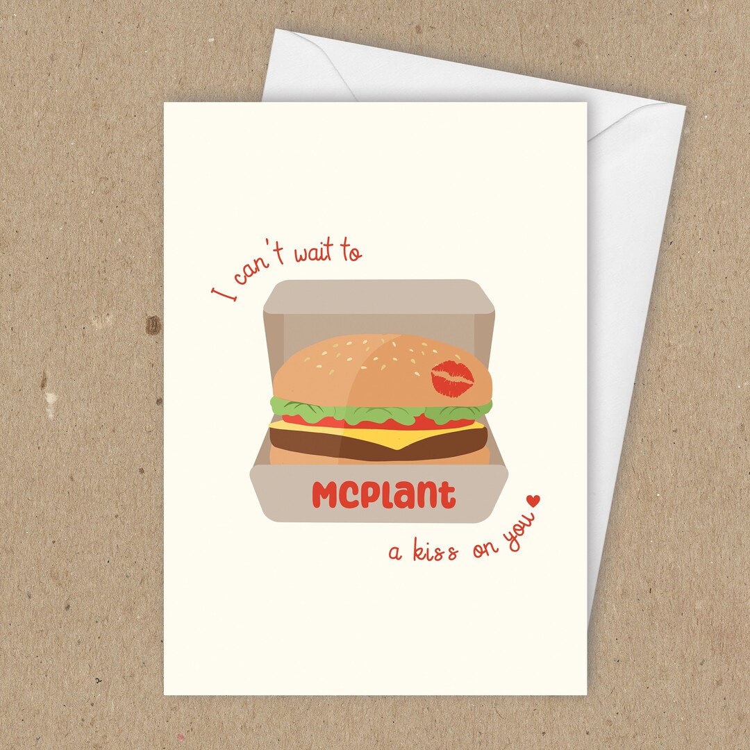 Mcplant Vegan Card Anniversary/birthday - Etsy