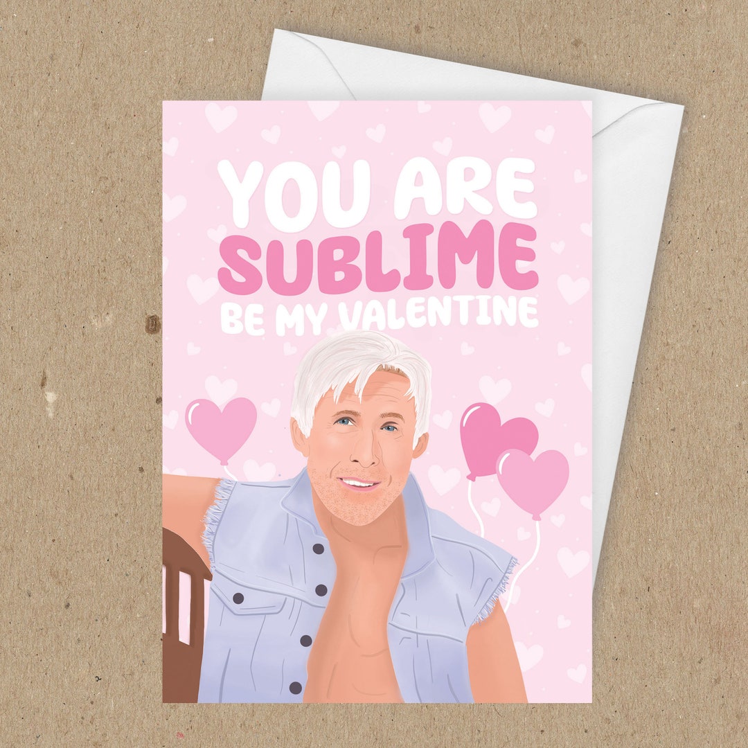 Barbie Ken Inspired Sublime Valentine Card - Kenergy Barbie Movie - Etsy
