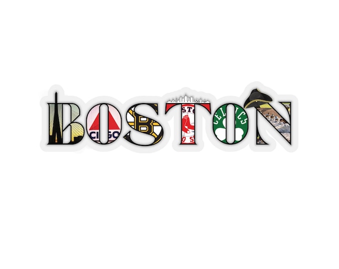 Boston Massachusetts Sticker Pack BOS Stickers Entering Boston - Etsy
