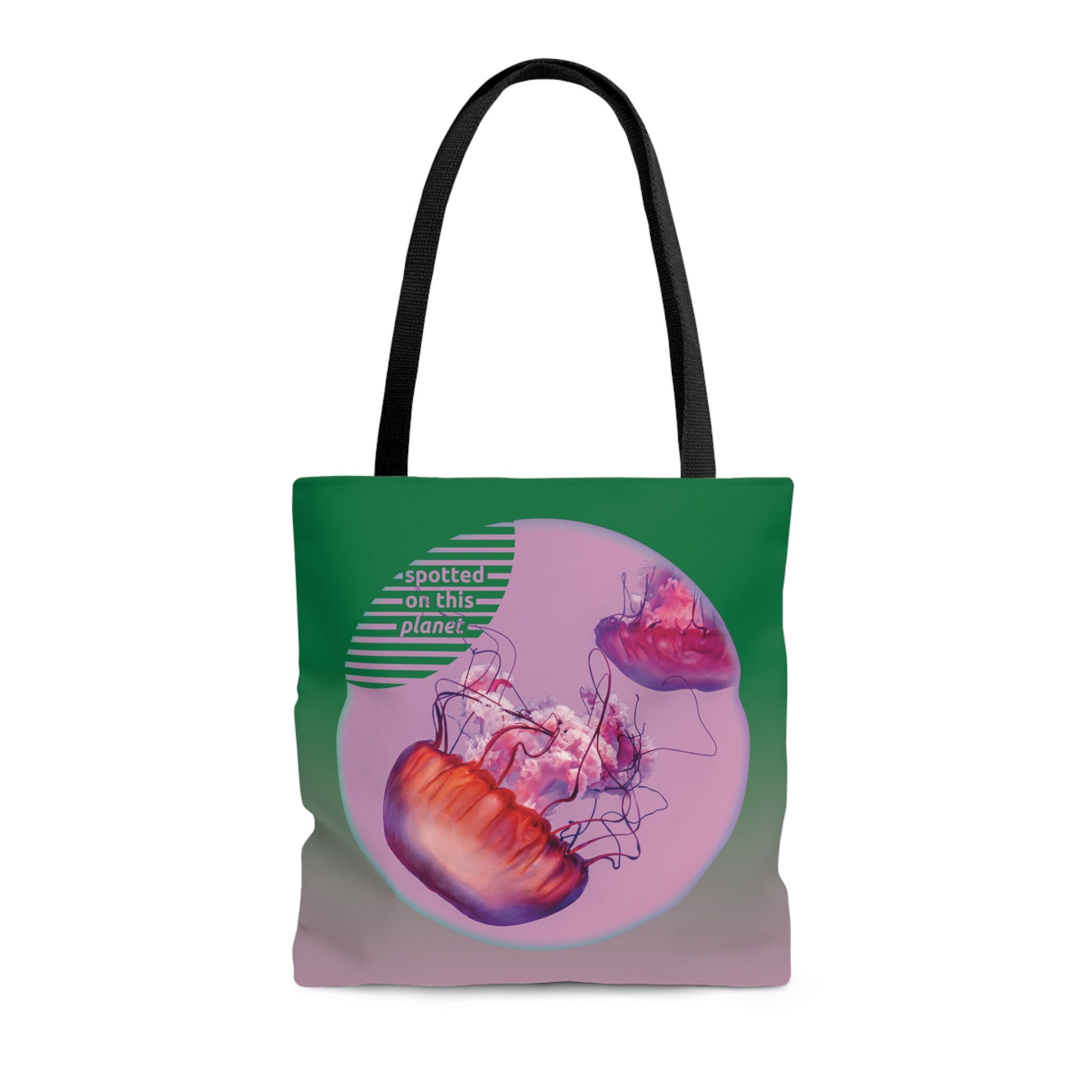 Kelly Green Tote Bag Mesmerising Jellyfish Durable and - Etsy