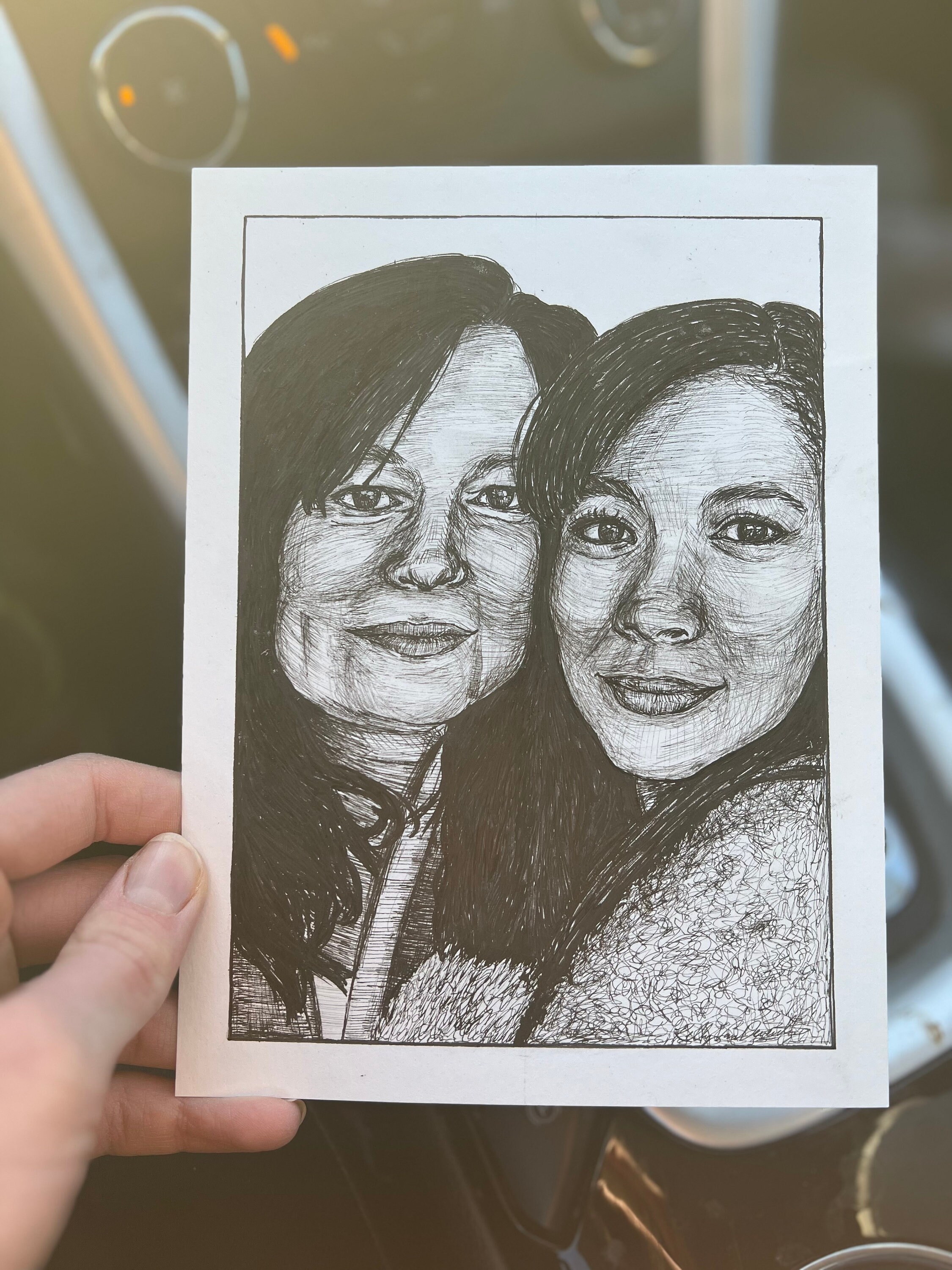 Pen and Ink Portrait - Chest Up - Etsy