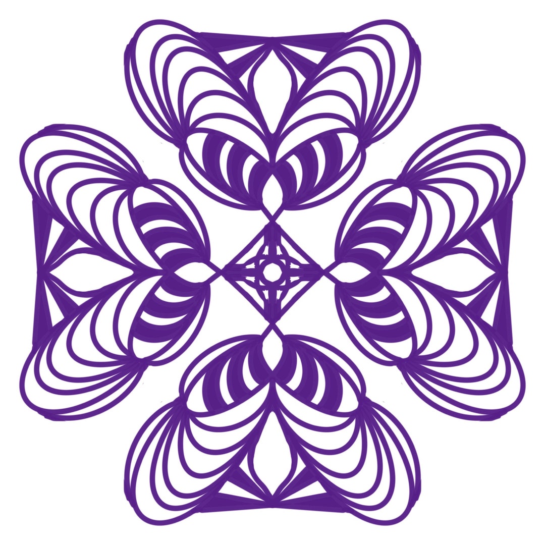 A Set of Three Dark Purple Art Designs, Printable Downloads, Gifts ...