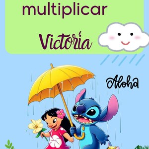 Tabla de Multiplicar imprimible Lilo y Stich - Etsy España