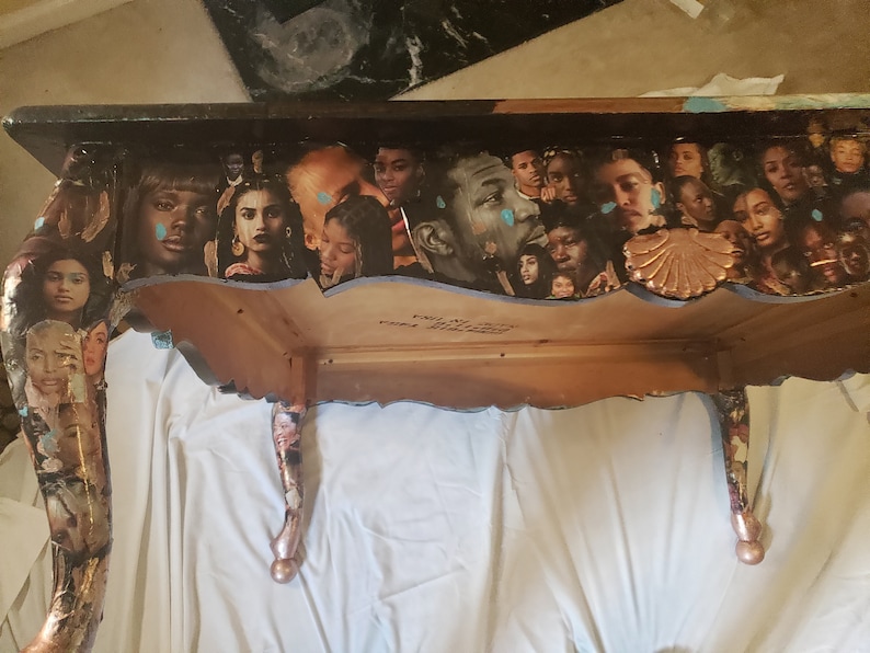 Custom Painted African American Art Coffee Table - Etsy