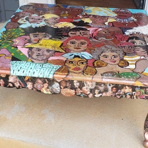 Custom Painted African American Art Coffee Table - Etsy