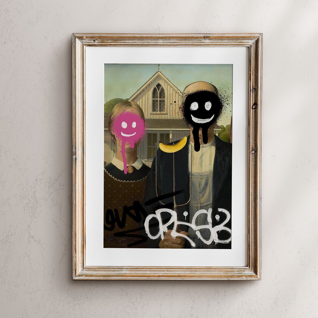 American Gothic Altered Art | Digital Print | Printable Art | Vintage ...