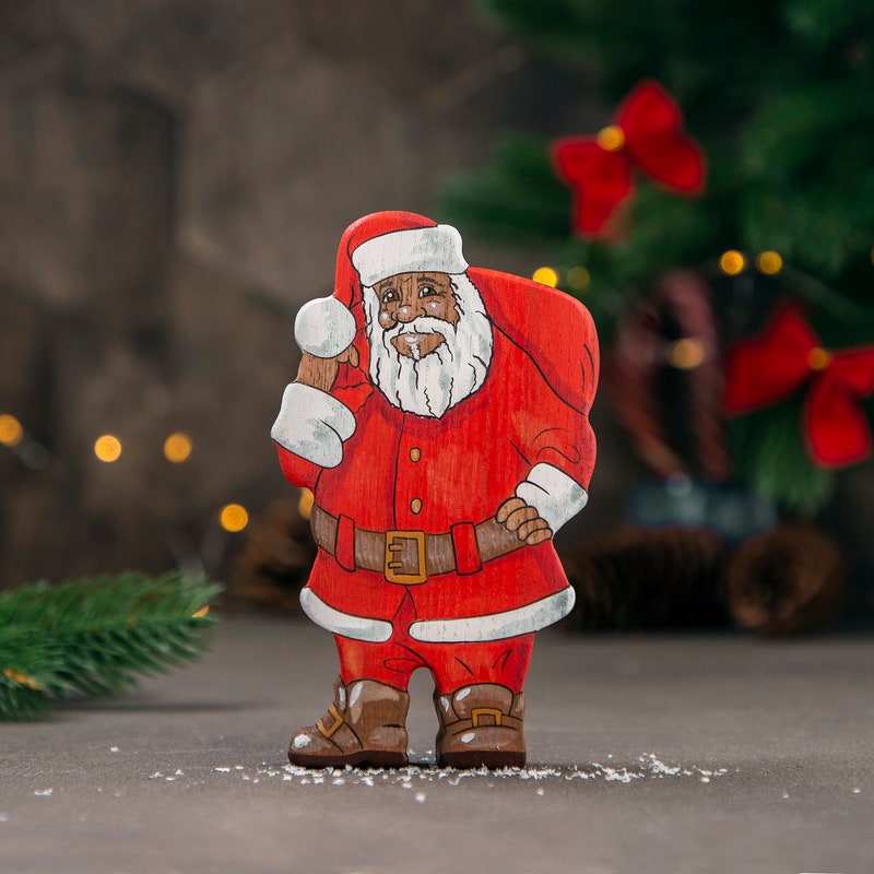 African American Santa Figurines - Etsy