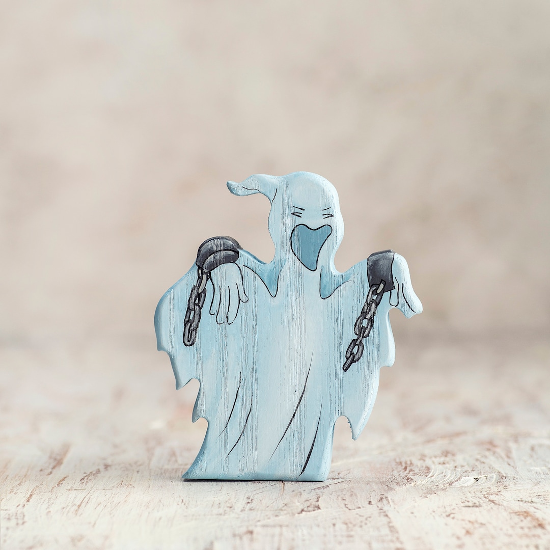 Handcrafted Wooden Ghost Toy – Spooky and Fun Halloween Plaything – Eco ...