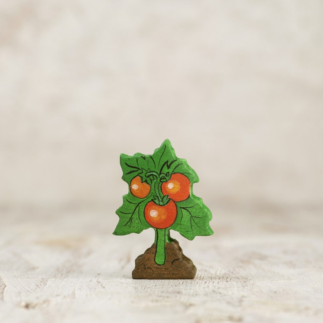 Handcrafted Wooden Tomato Toy – Eco-friendly Play Food for Kids ...