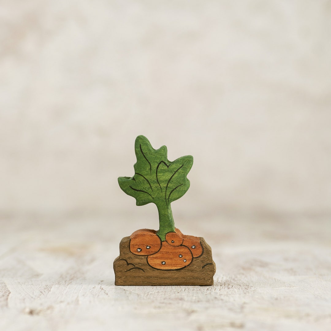 Handcrafted Wooden Potato Toy – Eco-friendly Play Food for Kids ...