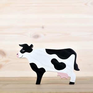 Wooden Farm Small World Play Set (16pcs) Toy Farmyard Animals Farm Life ...