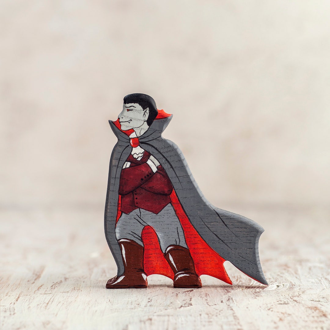 Handcrafted Wooden Vampire Toy – Spooky and Sophisticated Halloween ...