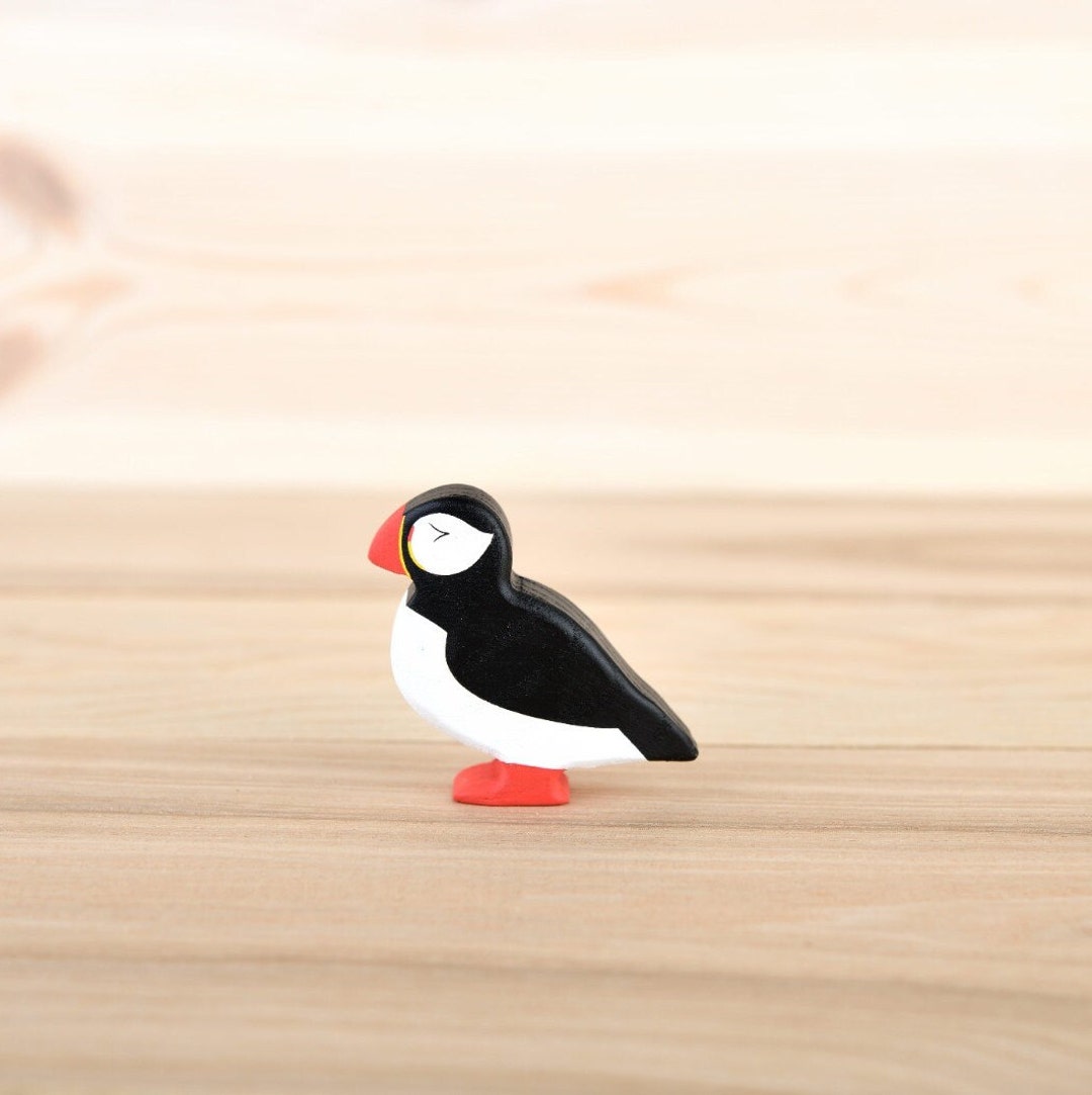 Handcrafted Wooden Puffin Toy: Eco-friendly Montessori Bird - Etsy