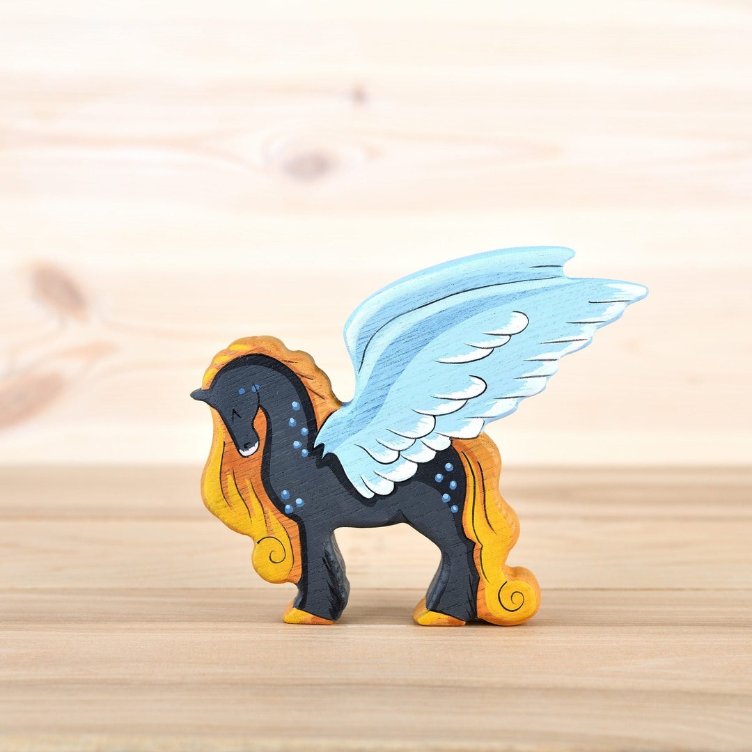 Wooden Pegasus Figurine Legendary Creature Handmade Fairy Figurines - Etsy