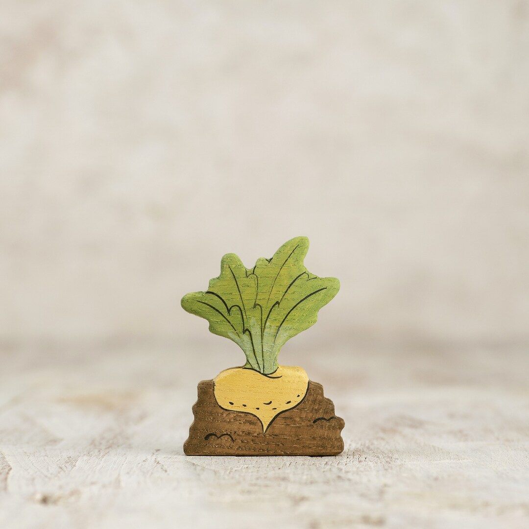 Handcrafted Wooden Turnip Toy – Eco-friendly Play Food for Kids ...
