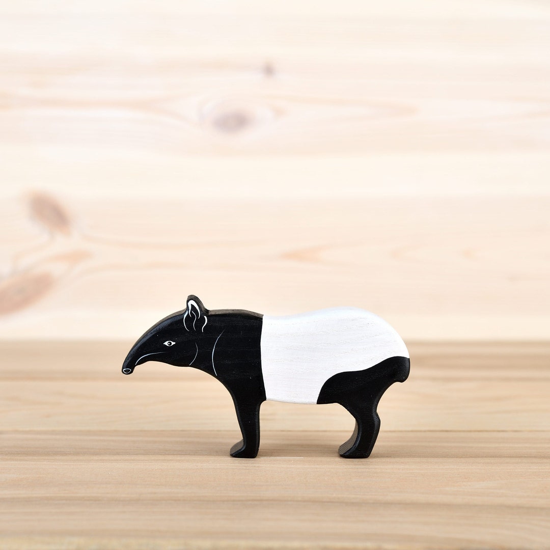 Handcrafted Wooden Tapir Toy - Eco-friendly Child-safe Artisan ...