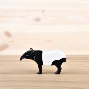 Handcrafted Wooden Tapir Toy - Eco-friendly Child-safe Artisan ...