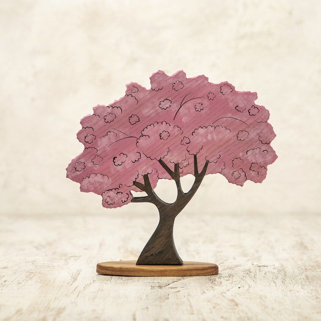 Enchanting Wooden Sakura Tree Toy - Blossoming Cherry Tree Decor - Etsy