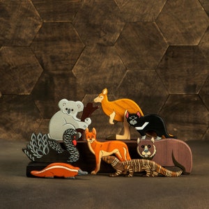 Handmade Wooden Goanna Toy - Eco-friendly Australian Lizard Figurine ...