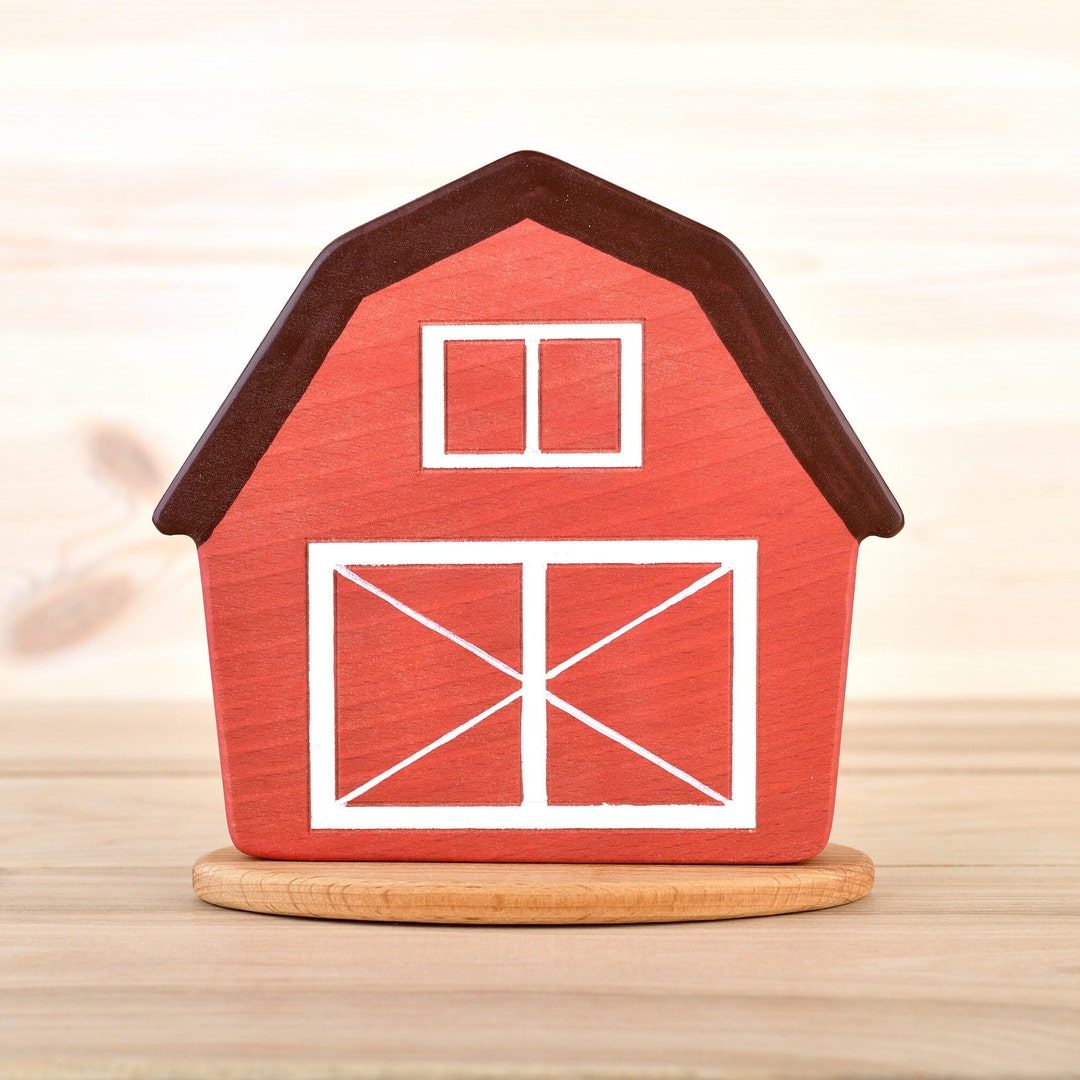 Wooden Toy Barn for Farm Play Crib Barn Farm World Play Toddler Gift - Etsy