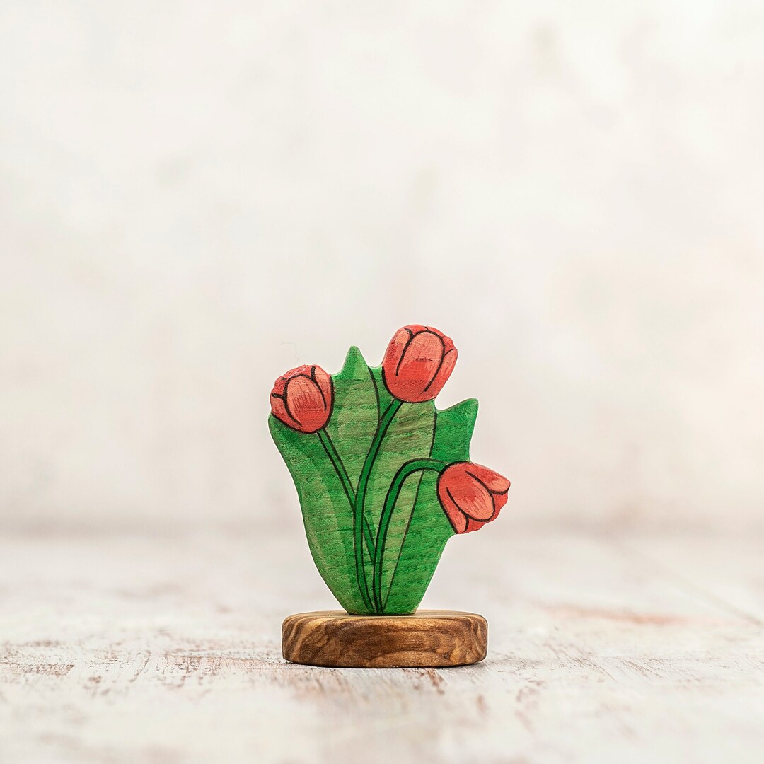 Handmade Wooden Tulip Toy Spring Flowers Collection Spring Decor - Etsy