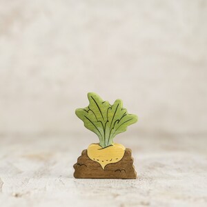 Handcrafted Wooden Turnip Toy – Eco-friendly Play Food for Kids ...