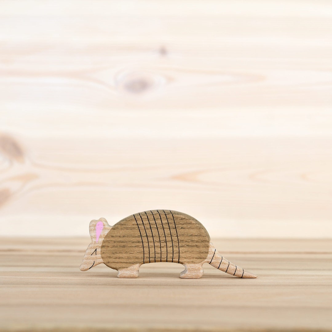 Wooden Armadillo Figurine: Waldorf Forest Animal Toy - Etsy