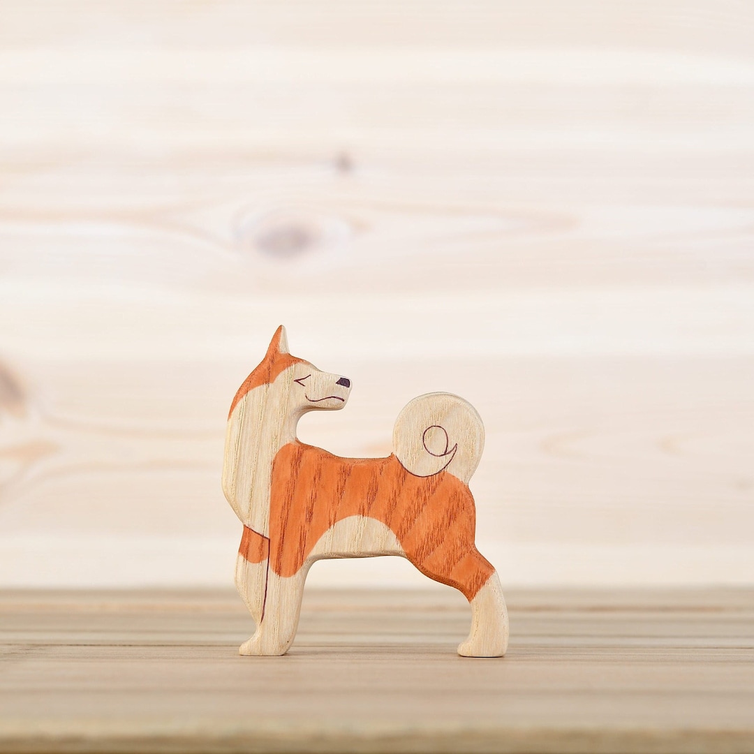 Wooden Dog Toy Barnyard Toys Wooden Farm Animals Miniature Animal ...