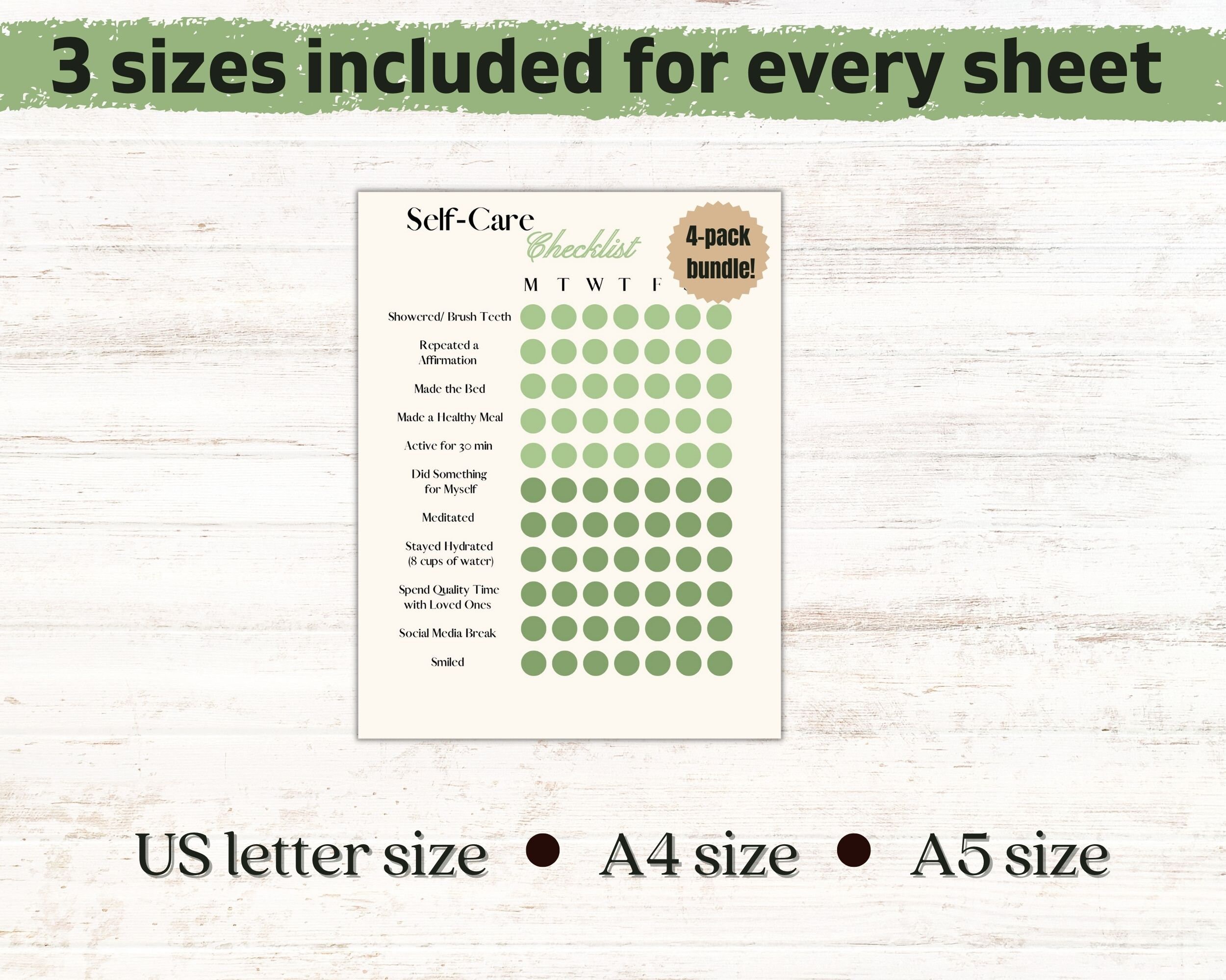 Self-care and Health and Wellness Planner Prints for Self-love ...