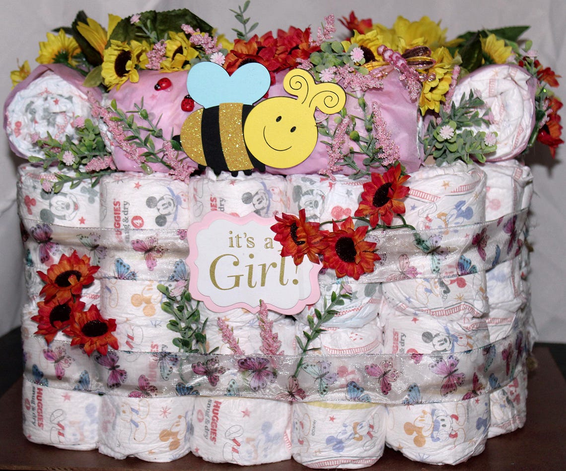 Medium Castle Diaper Cake - Etsy