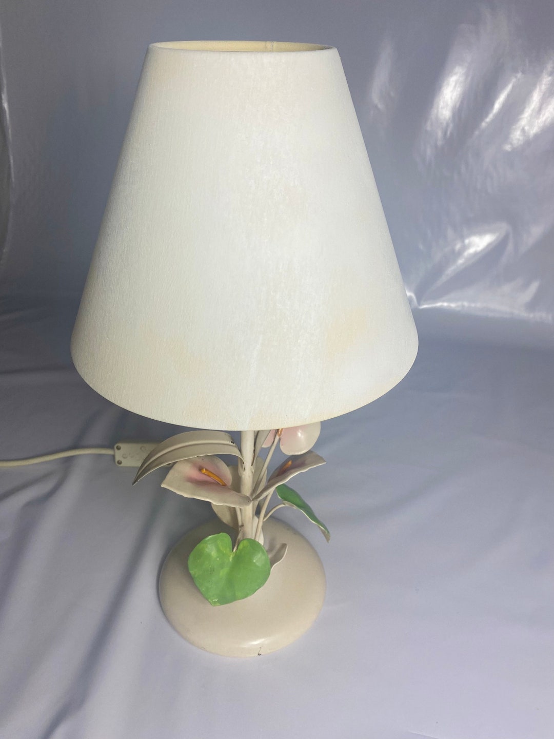 Vintage Floral Lily Lamp Base - Etsy