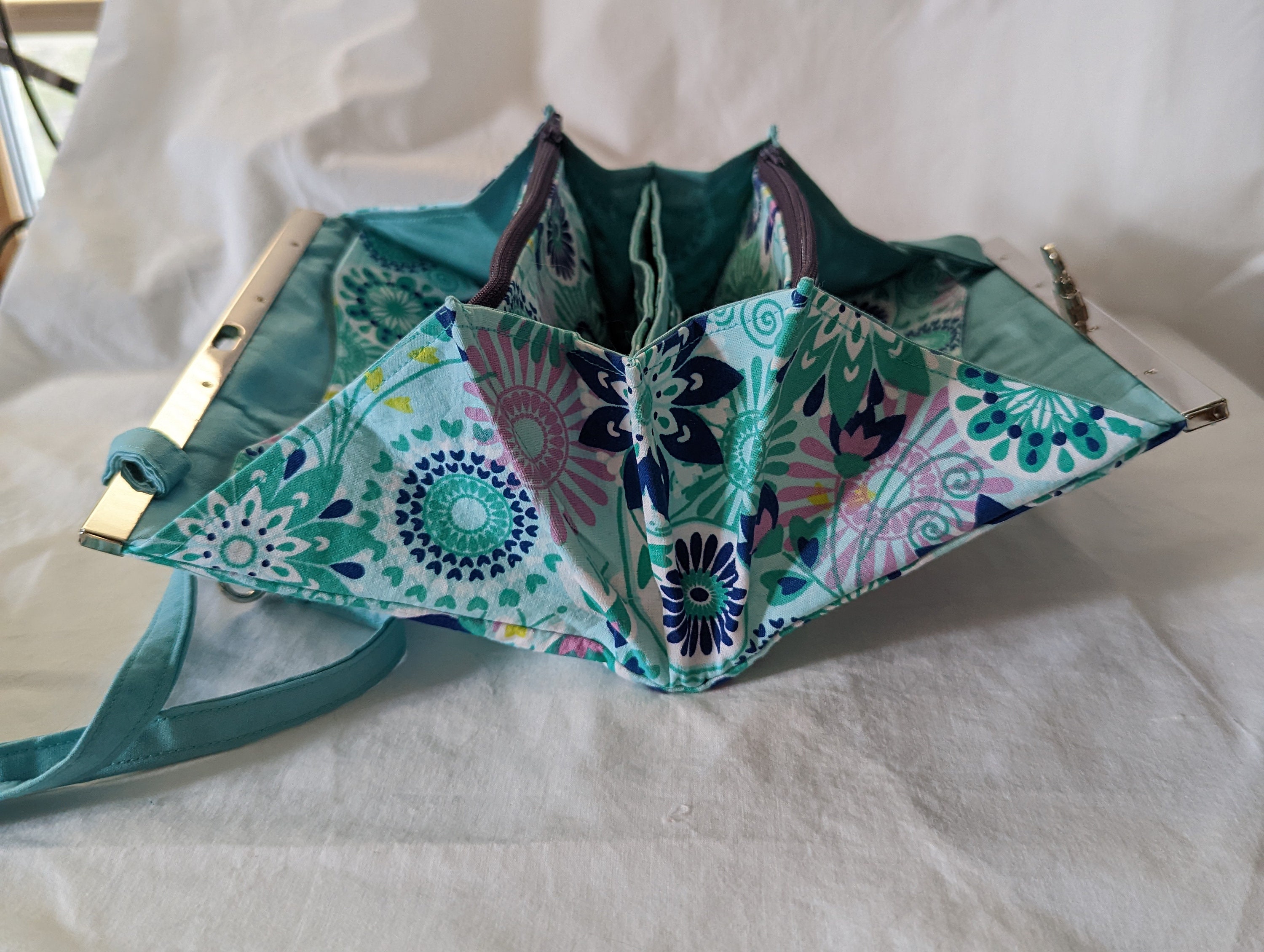 Prima Diva Clutch - Green Floral, Clutch With Removable Shoulder Strap ...