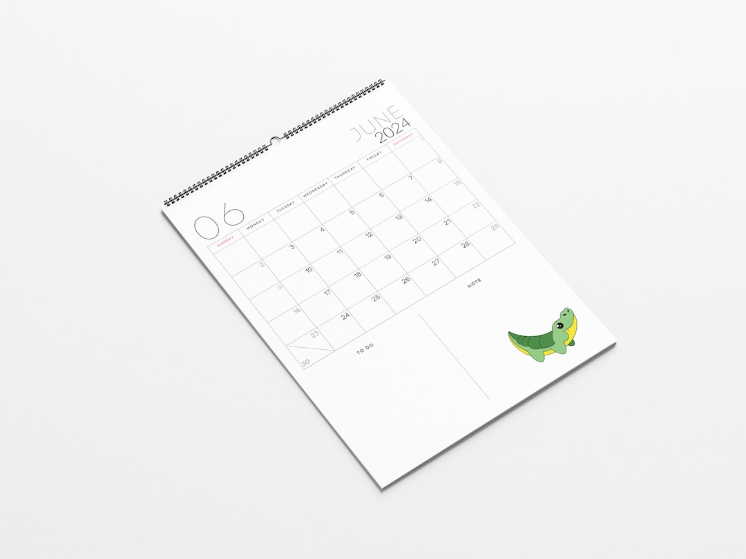 Cute Animal Design Printable 2024 Calendar Minimalist Monthly - Etsy
