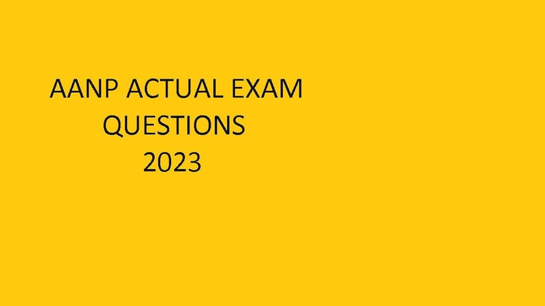 AANP Exam Questions - Etsy